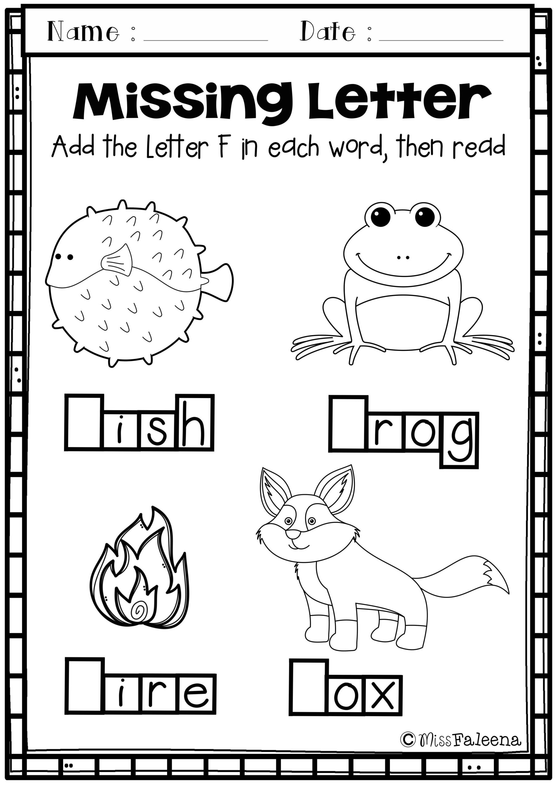 Letter F Worksheets For Preschool Letter Tracing Worksheets