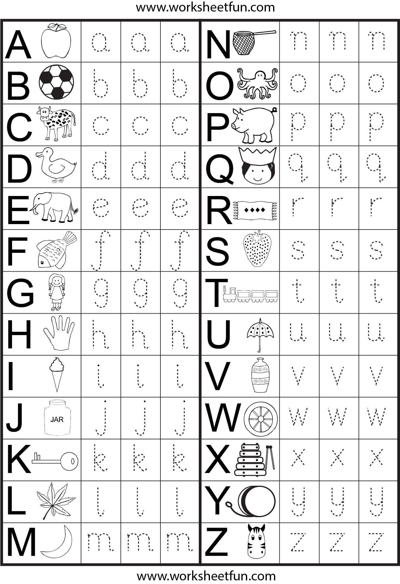 Lowercase Letter Tracing Worksheets Free Printable Letter Tracing
