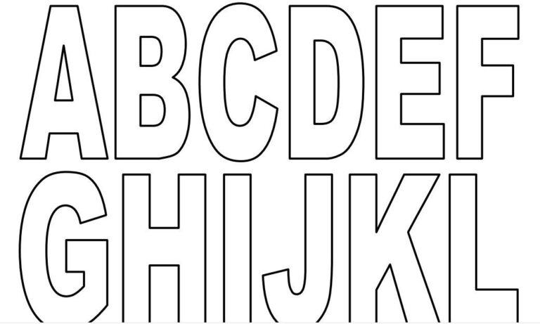 Small Printable PDF Alphabet Letters Alphabet Letter Templates | Letter ...