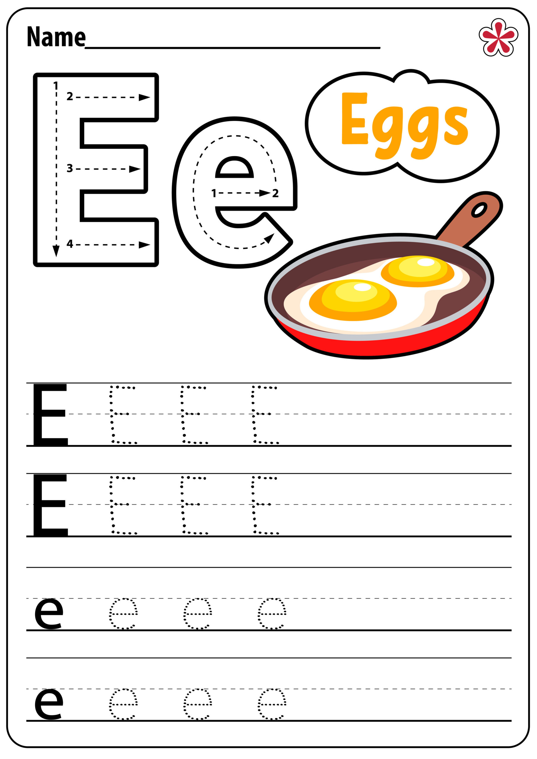 Tracing Letter EE Letter Tracing Worksheets